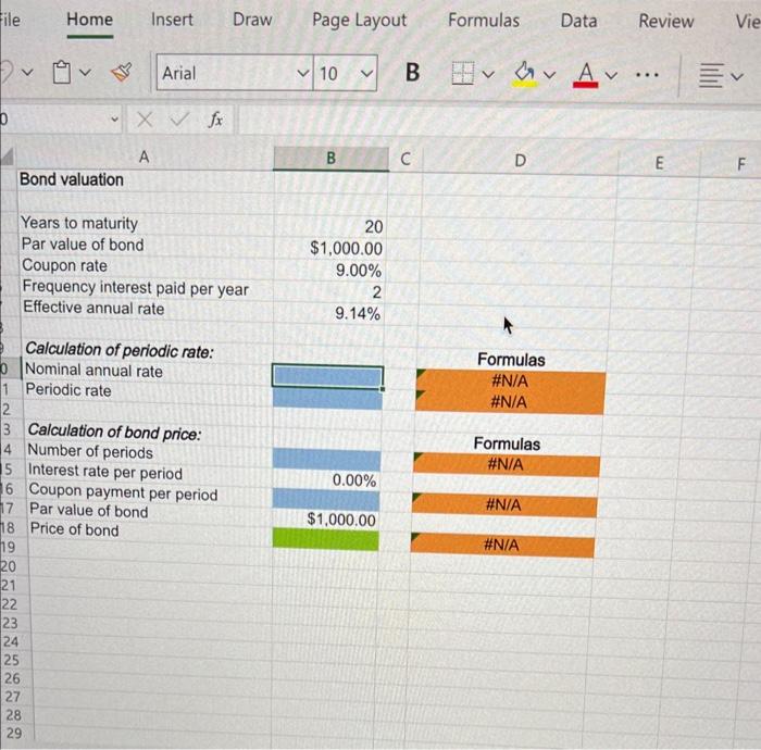 Solved Excel Online Structured Activity: Bond valuation You | Chegg.com
