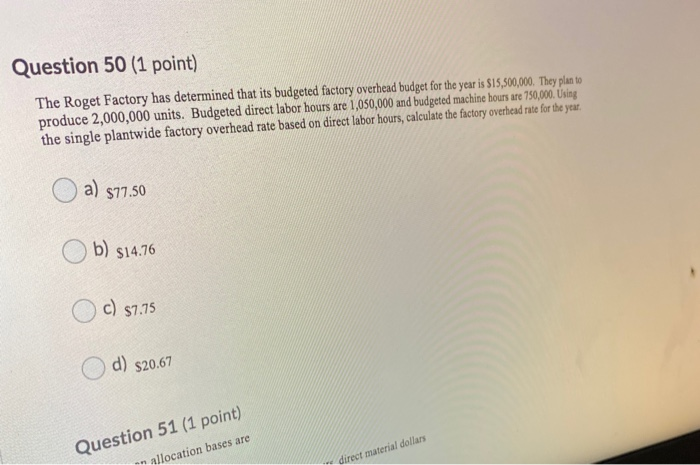 Solved Number of Product Labor hrs Machine hours per unit | Chegg.com