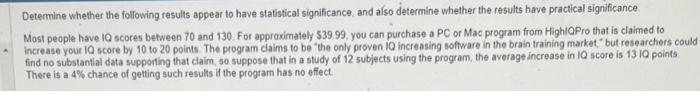 Solved Determine whether the following results appear to | Chegg.com