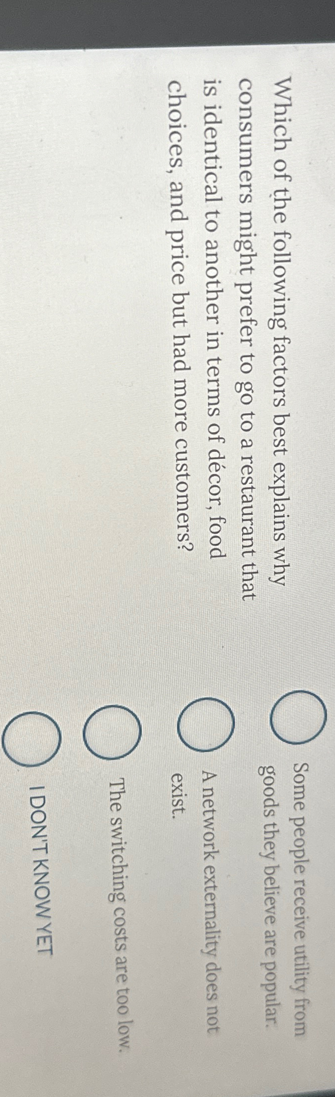 Solved Which of the following factors best explains why | Chegg.com