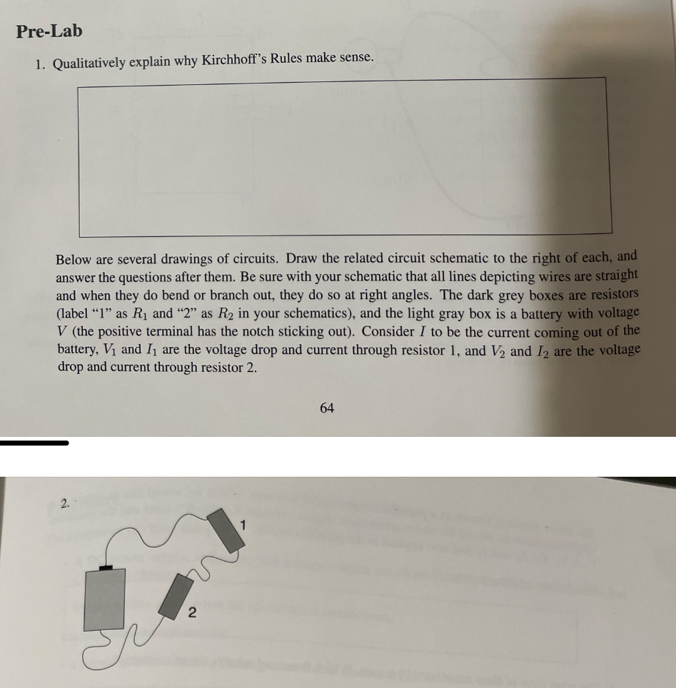 Solved Pre-LabQualitatively explain why Kirchhoff's Rules | Chegg.com