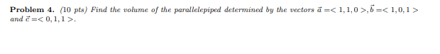 Solved Problem 4. ( 10 pts ) ﻿Find the volume of ﻿the | Chegg.com