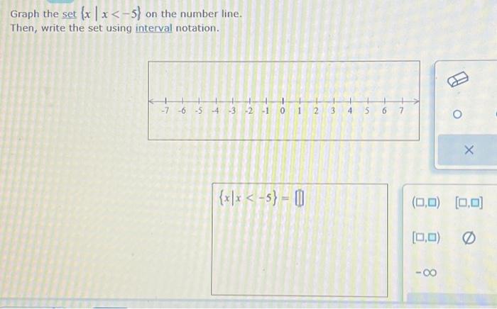 Solved Graph the set {x∣x