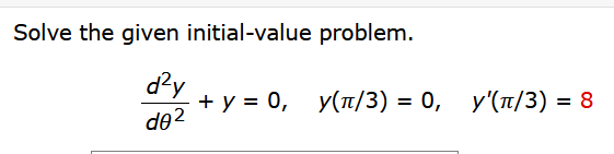 Solved Solve the given initial-value | Chegg.com