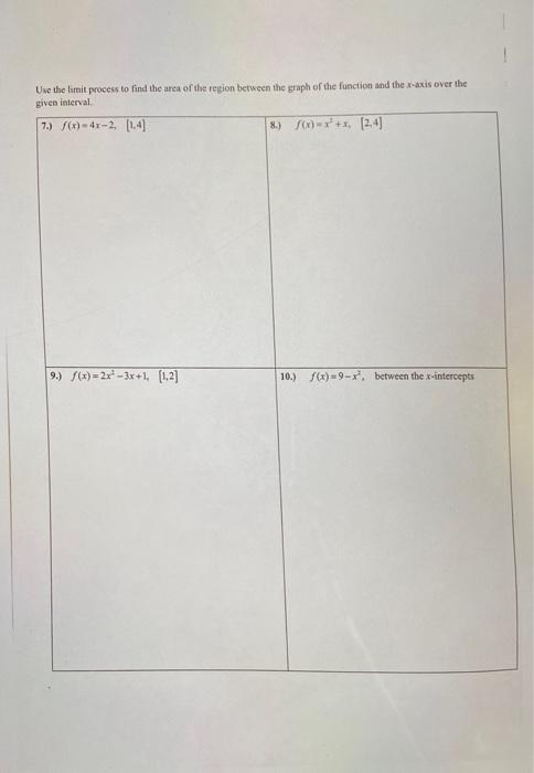 Solved Use the limit process to find the arsa of the region | Chegg.com