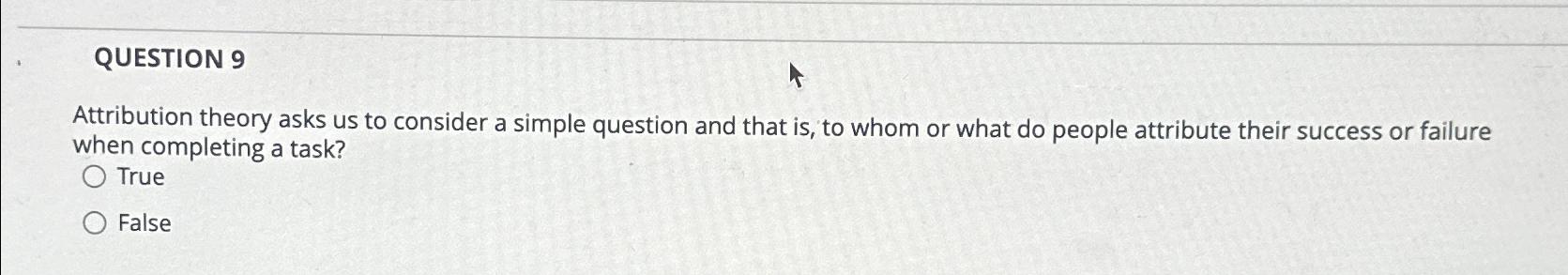 Solved Attribution theory asks us to consider a simple | Chegg.com