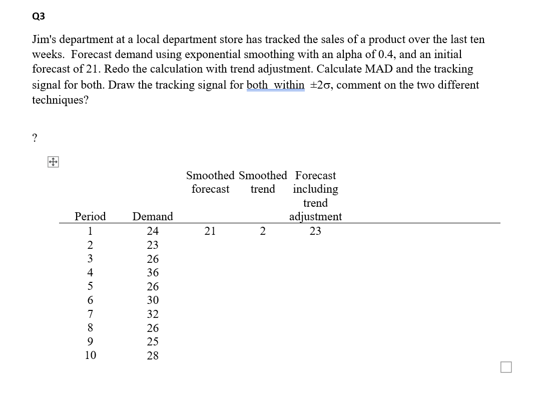 Solved Jim's department at a local department store has | Chegg.com