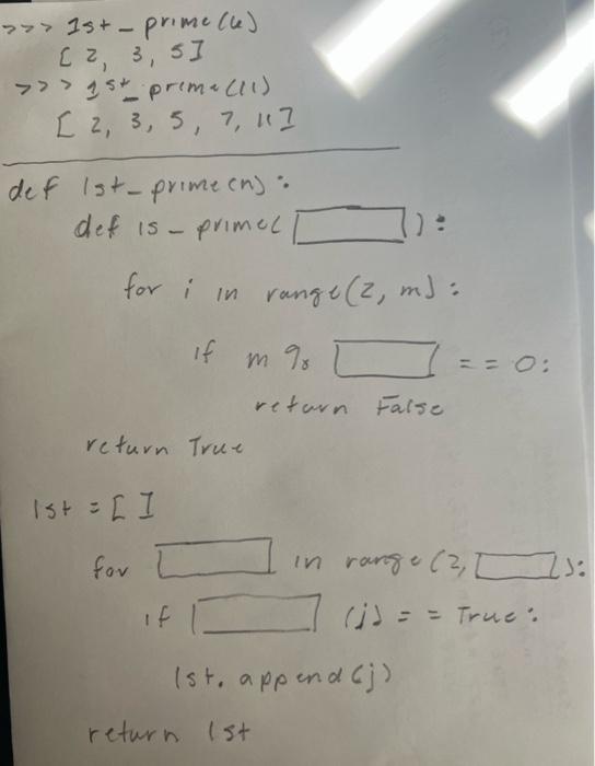 Solved ⇒>>>15+−prime(6)[2,3,5]15±prim=(11)[2,3,5,7,11] def | Chegg.com