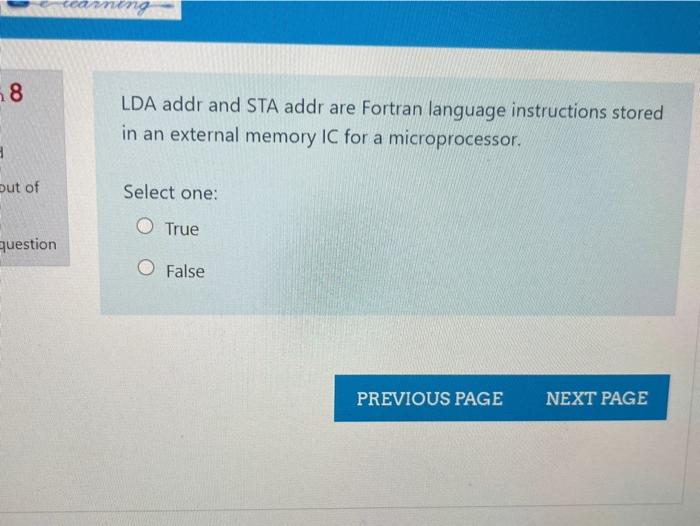 Solved 58 LDA addr and STA addr are Fortran language | Chegg.com