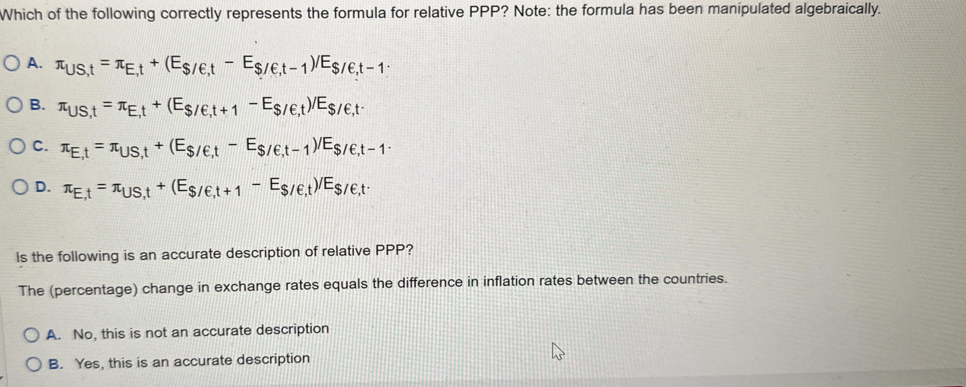 Solved Which of the following correctly represents the | Chegg.com