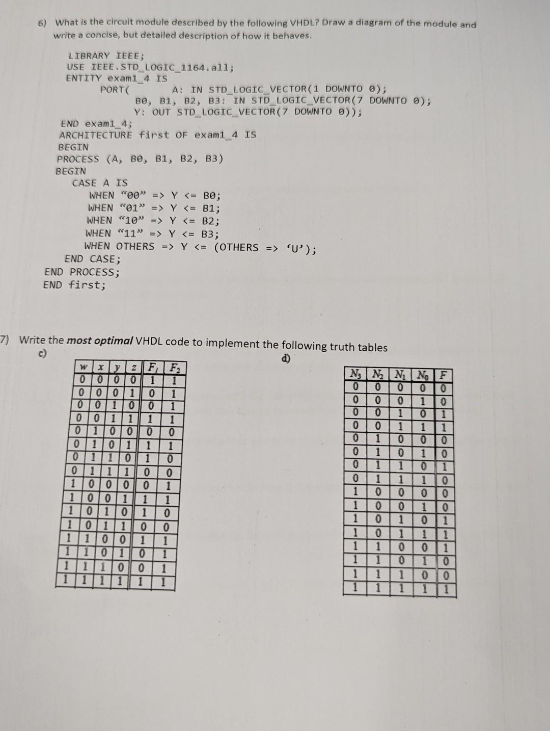 Solved 8) Answer the following questions for the 4-function | Chegg.com
