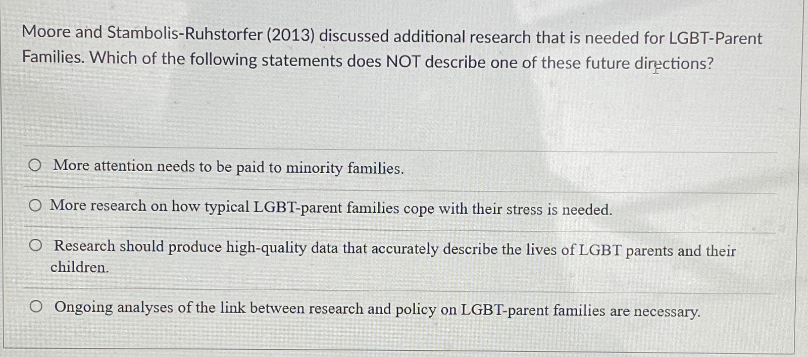 Solved Moore and Stambolis-Ruhstorfer (2013) ﻿discussed | Chegg.com