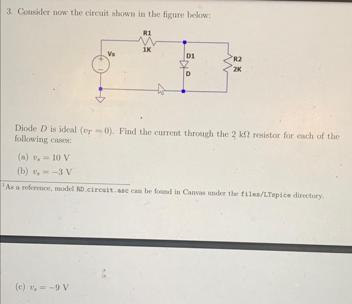 Solved 3. Consider now the circuit shown in the figure | Chegg.com