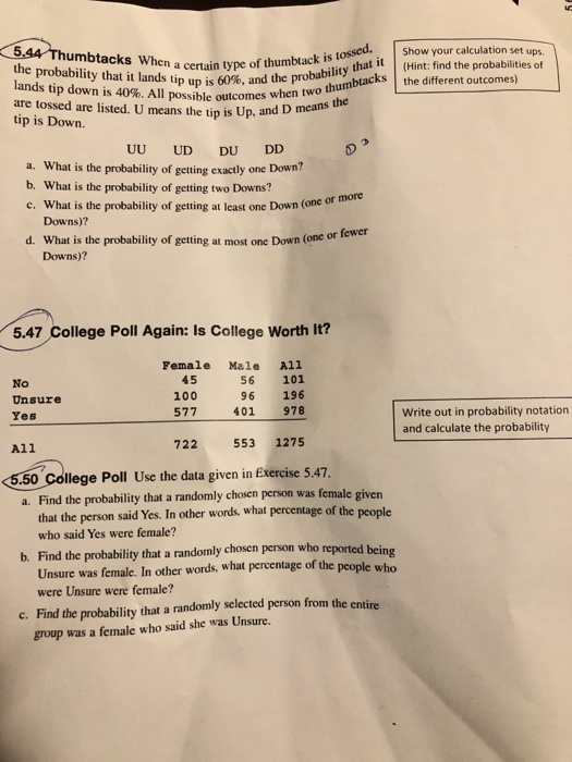 Solved ch a certain type of thumbtack is tos Show your | Chegg.com