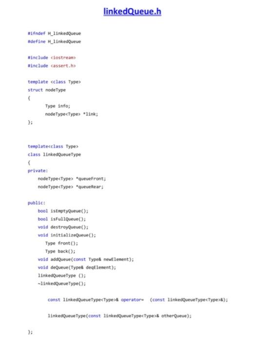 Queue as Linked based list Lab Steps: 1. Create new | Chegg.com