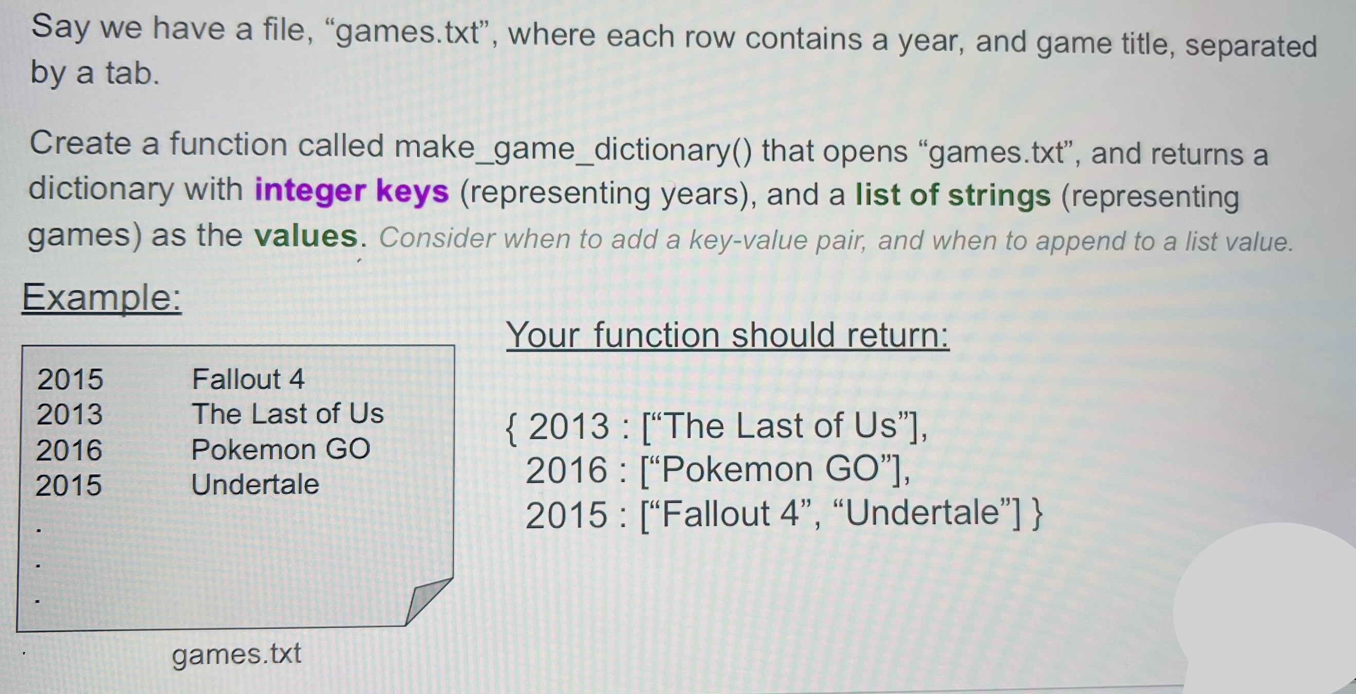 Solved Write a solution for the problem using Python: Say we | Chegg.com