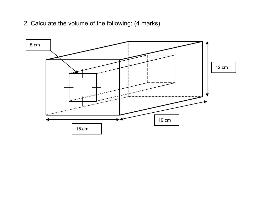 Solved 2. Calculate the volume of the following: (4 marks) | Chegg.com
