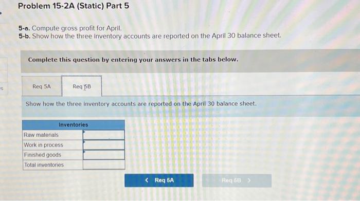 Solved Problem 15-2A (Static) Computing and recording job | Chegg.com