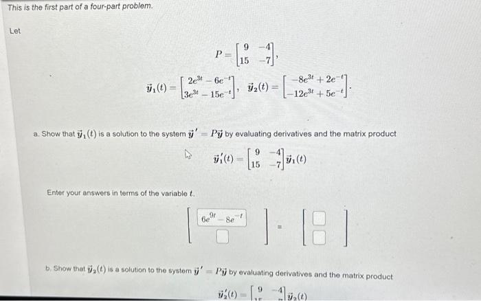 Solved This is the first part of a four-part problem. Let | Chegg.com