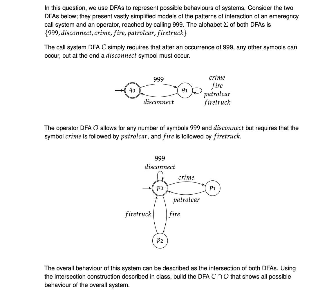 Solved In this question, we use DFAs to represent possible | Chegg.com