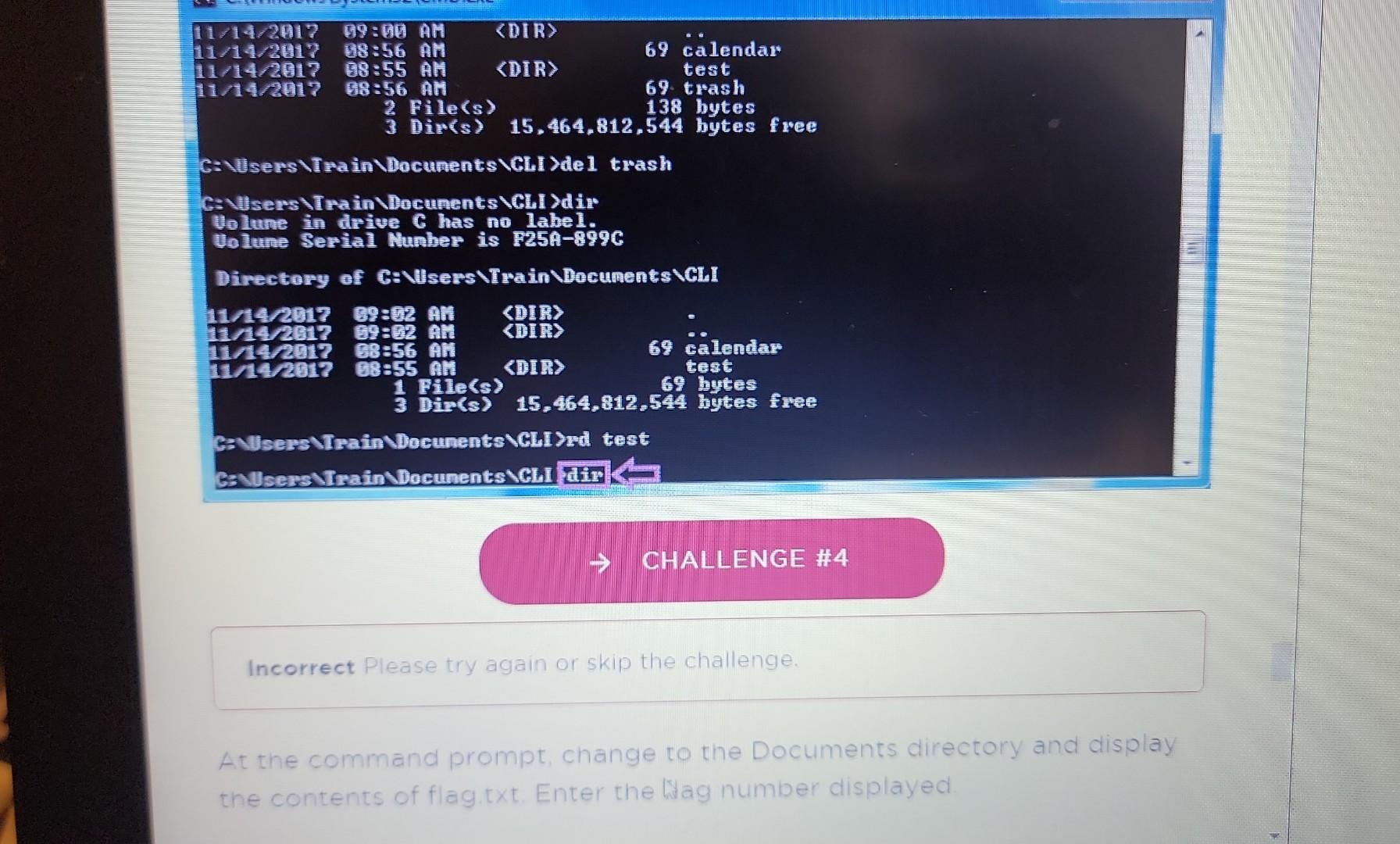 Solved In Command Prompt Tool How Do I Change To Documents Chegg