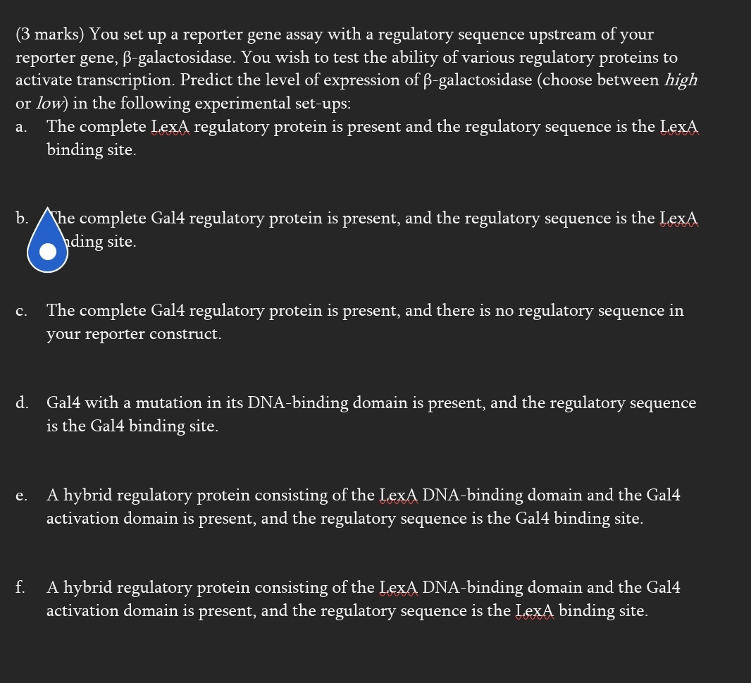 Solved A mutation in the DNA-binding domain of regulatory | Chegg.com