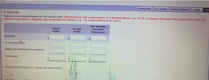 Solved Problem 12-1 (Part Level Submission) Grouper Sports | Chegg.com