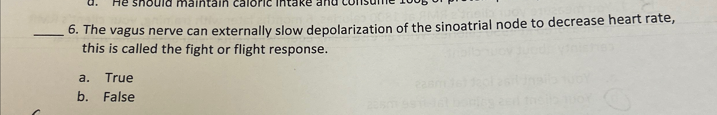 Solved The vagus nerve can externally slow depolarization of | Chegg.com
