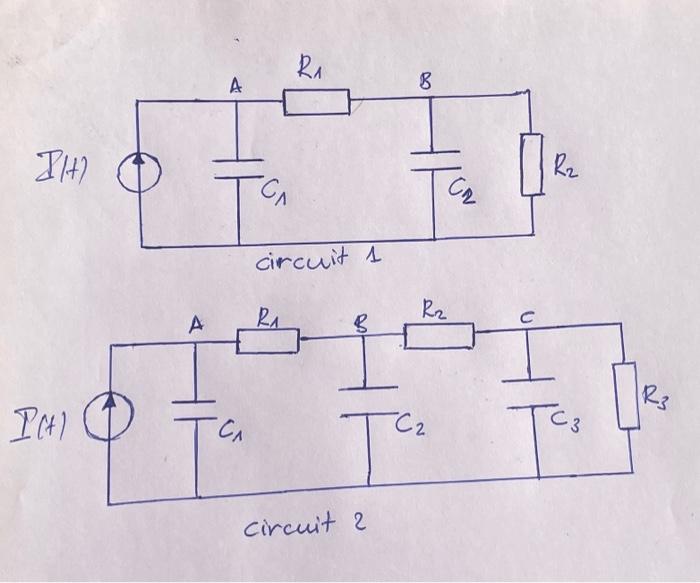 Solved I(t) is a current source 1) In the circuit 1 find the | Chegg.com