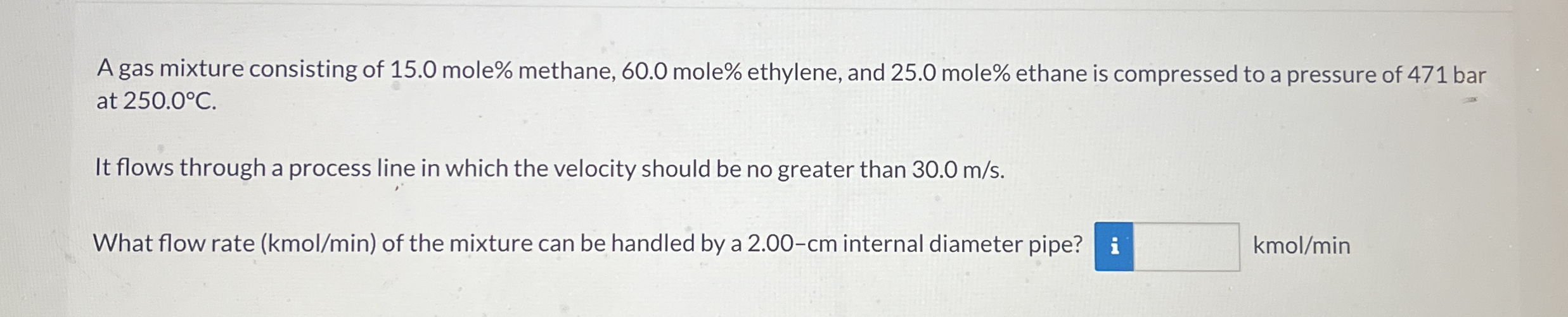 Solved by an EXPERT A gas mixture consisting of 15.0 ﻿mole% ﻿methane, | Chegg.com