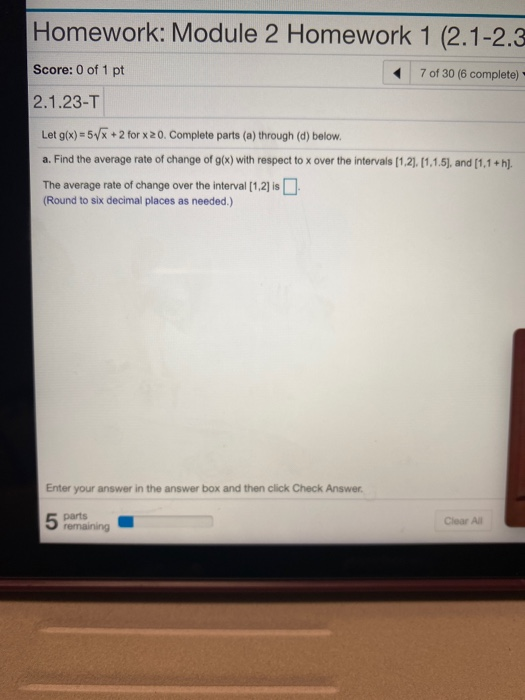 Solved Homework: Module 2 Homework 1 (2.1-2.3 Score: 0 of 1 | Chegg.com