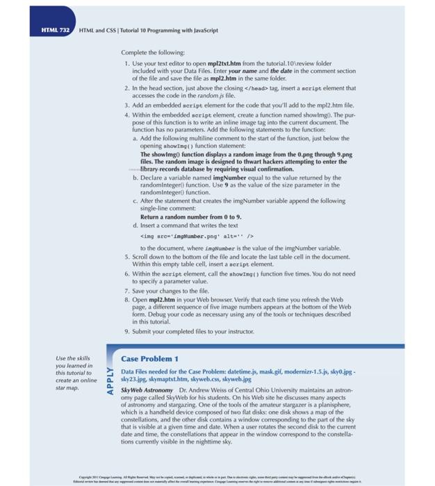 Solved Html And Csstutorial 10 Programming With Java5cript 1824