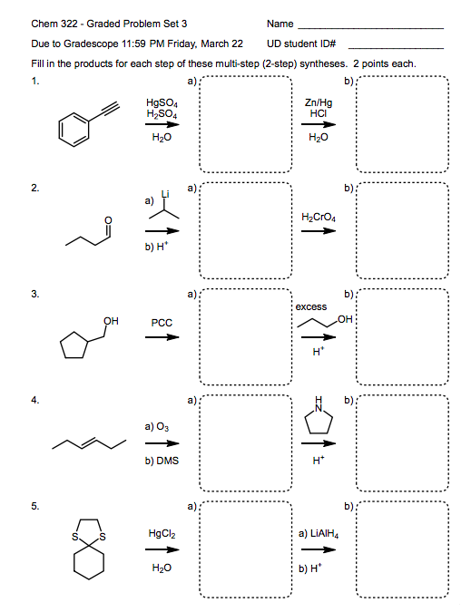Solved Chem 322 - ﻿Graded Problem Set 3Due to Gradescope | Chegg.com