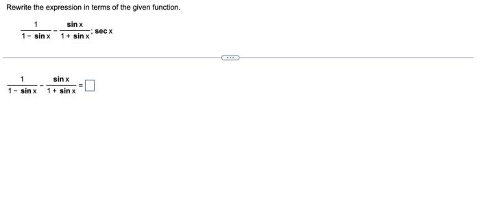 Solved Rewrite the expression in terms of the given | Chegg.com