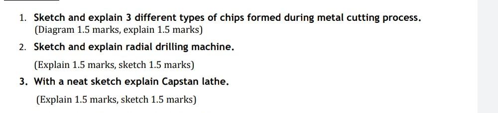 Solved 1. Sketch and explain 3 different types of chips | Chegg.com