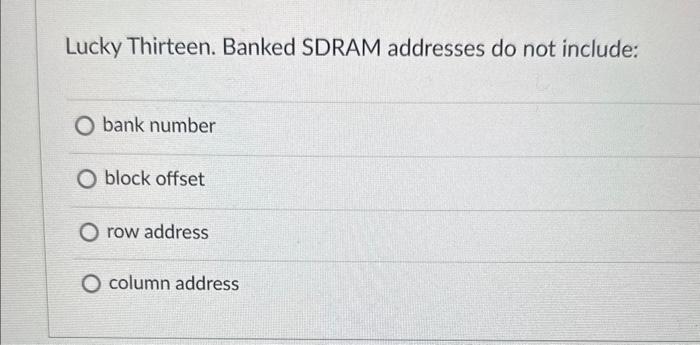 Solved Twelve. Consider three possible processor cache and | Chegg.com