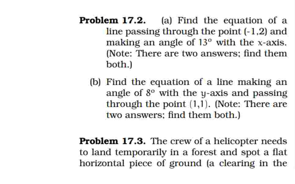 Solved Problem 17.2. (a) ﻿Find the equation of a line | Chegg.com