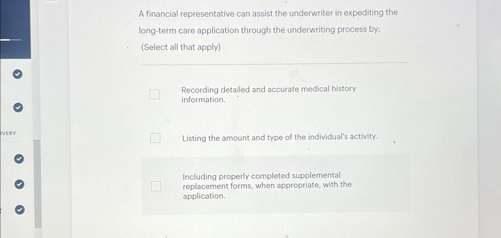 Solved A financial representative can assist the underwriter | Chegg.com