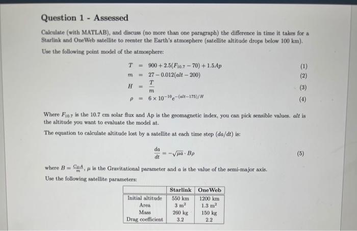 Calculate (with MATLAB), and discuss (no more than | Chegg.com