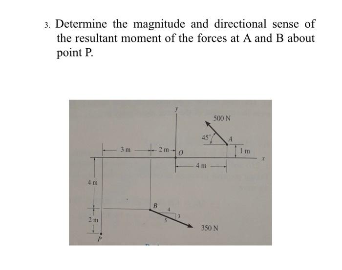 Solved 3 Determine The Magnitude And Directional Sense Of