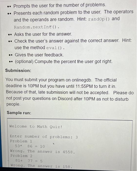 Solved java programing. methods. please read the question | Chegg.com