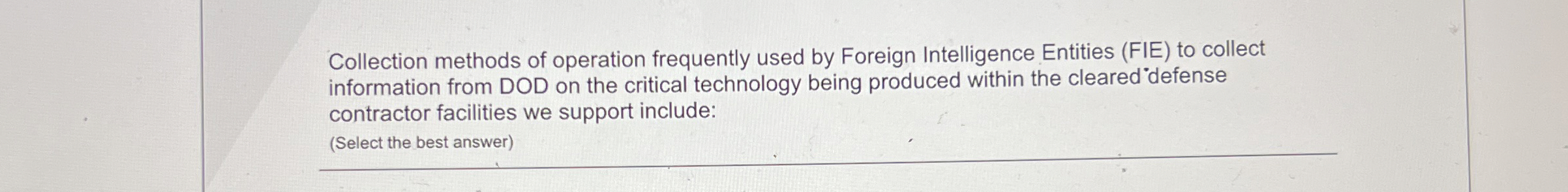 Solved Collection methods of operation frequently used by | Chegg.com