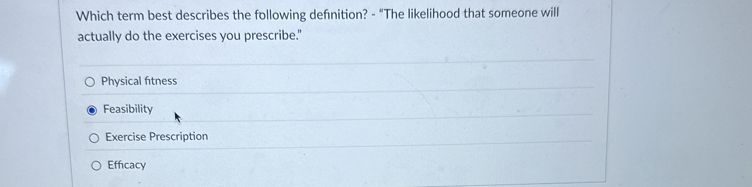 Solved Which term best describes the following definition? - | Chegg.com