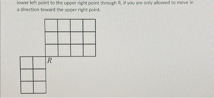 lower left point to the upper right point through R, | Chegg.com