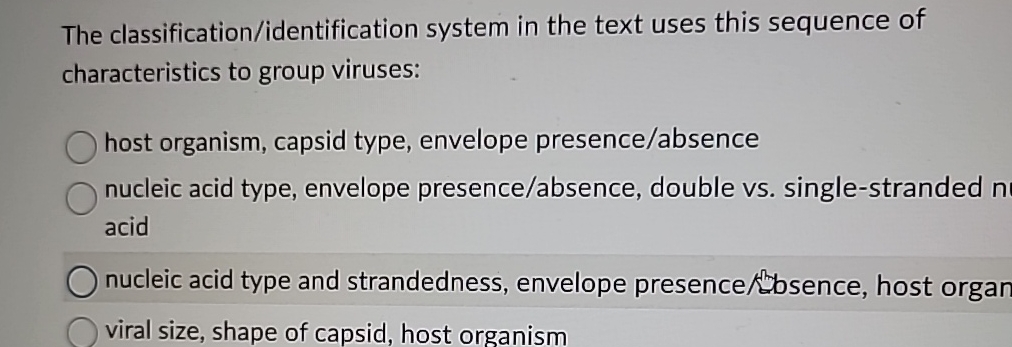 Solved The classification/identification system in the text | Chegg.com
