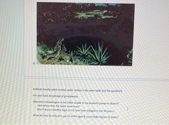 Solved Sxercise water 1) List threve landforms created ty | Chegg.com