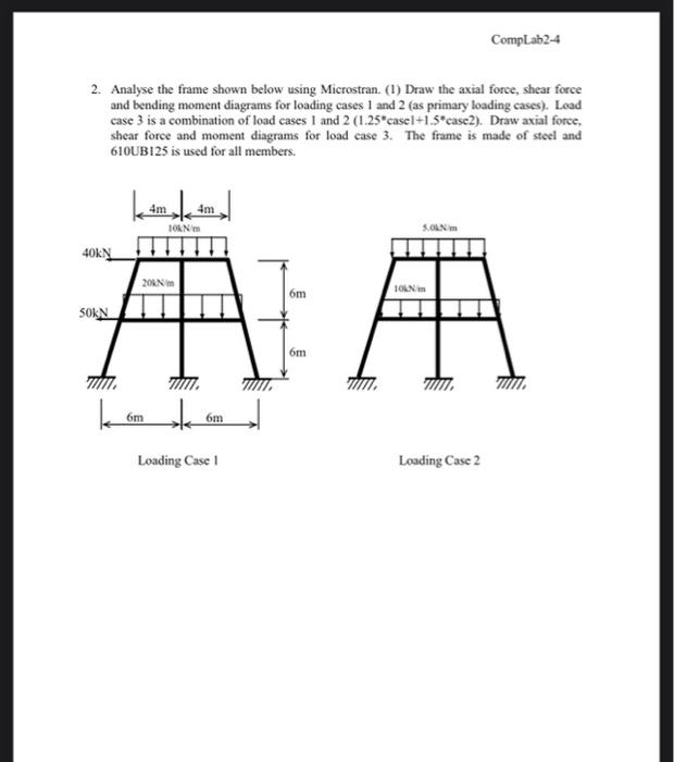 Solved CompLab2-4 2. Analyse the frame shown below using | Chegg.com