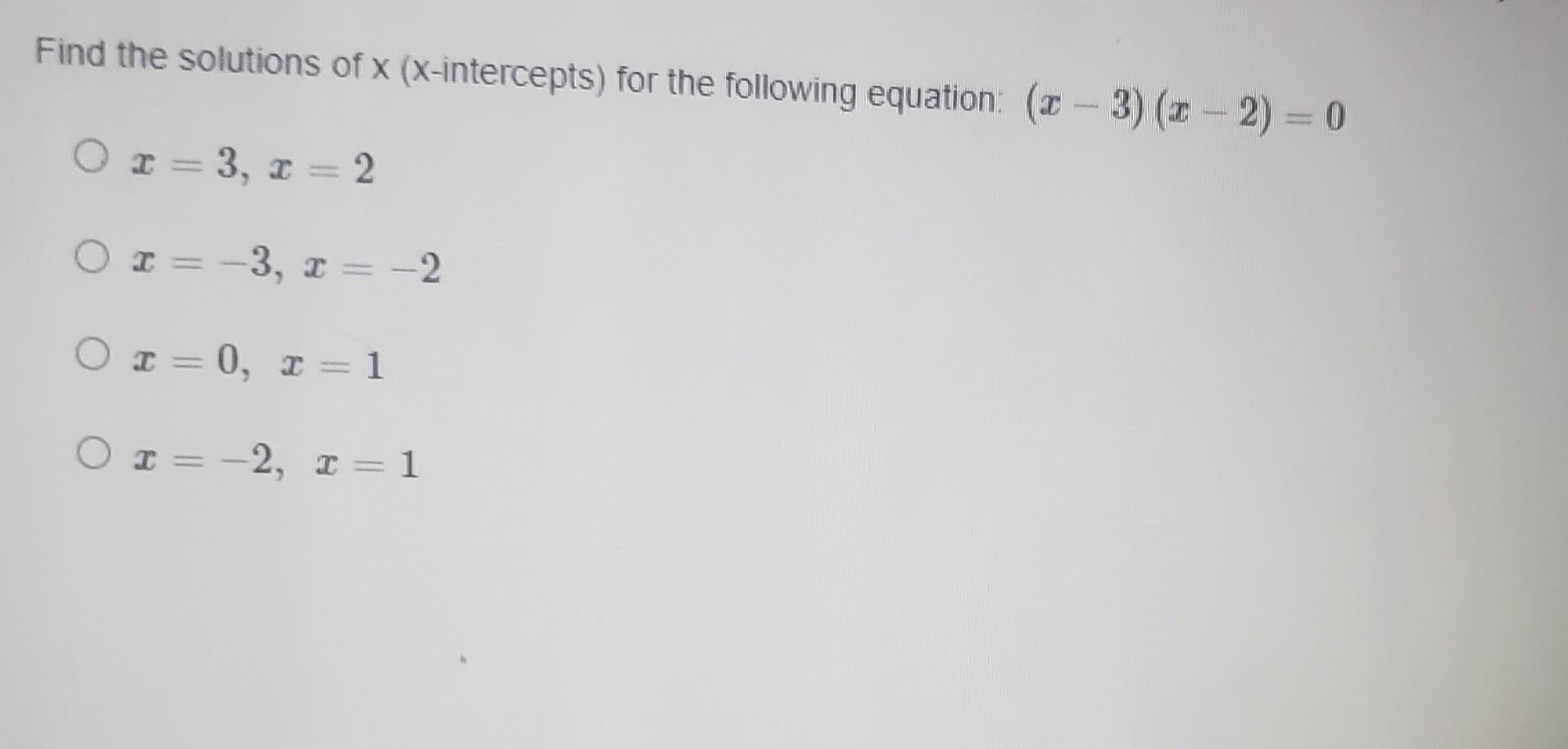 Solved Find the solutions (x-intercepts) of the equation, 22 | Chegg.com