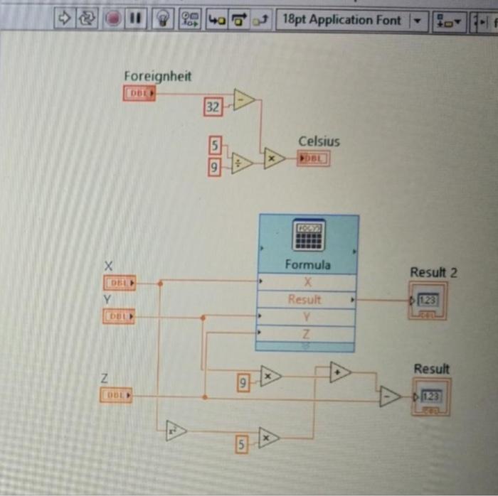 Solved In Labview How Is The Formula Entered Into The