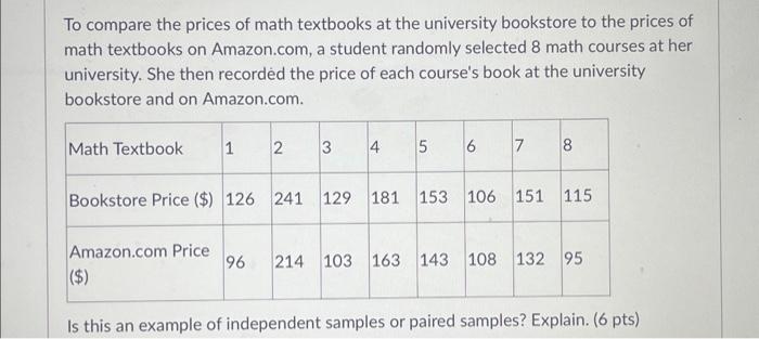 To compare the prices of math textbooks at the | Chegg.com